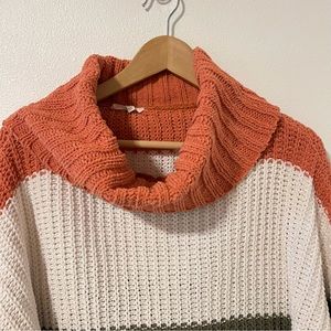 easel | Sweaters | Easel Chenille Turtleneck Oversized Sweater ...